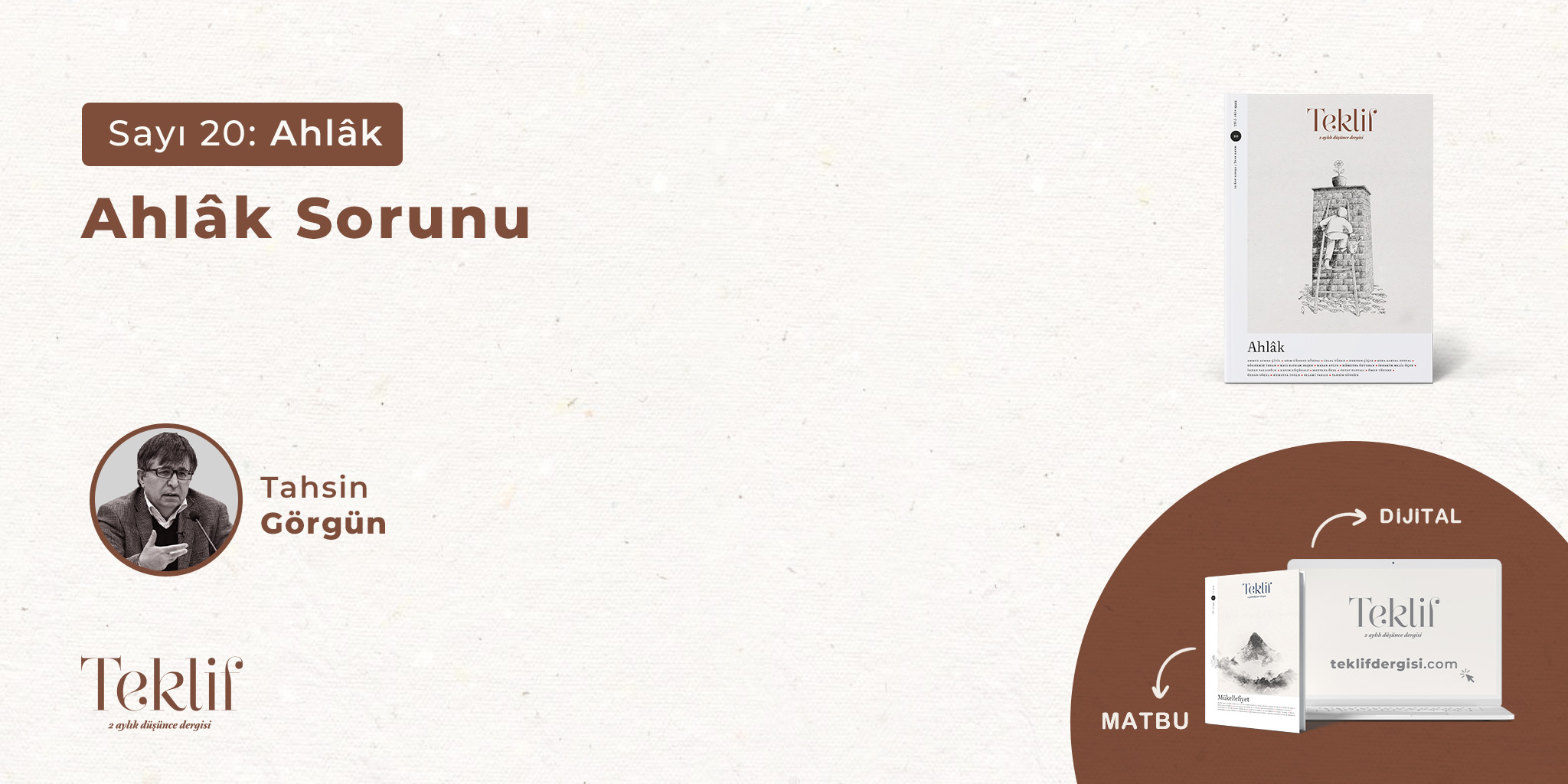 Ahlâk Sorunu - Teklif Dergisi